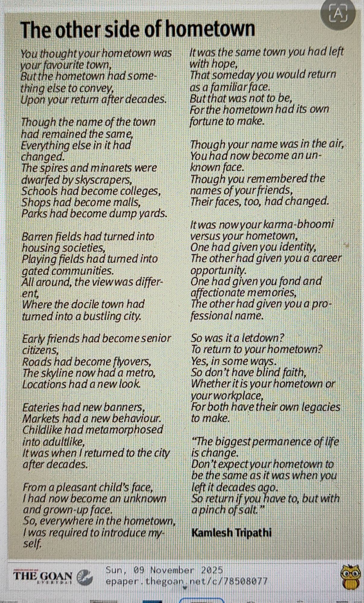 Poem: The Other Side of Hometown … by Kamlesh Tripathi … published on 9 ...